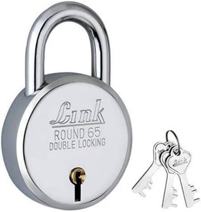Link Locks Round 65mm Double Locking padlock with 3 keys 8 levers Lock ...