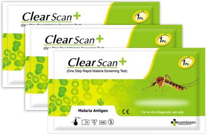 Recombigen Malaria Rapid Test Kit, PF/PAN |Whole Blood Antigen Self ...