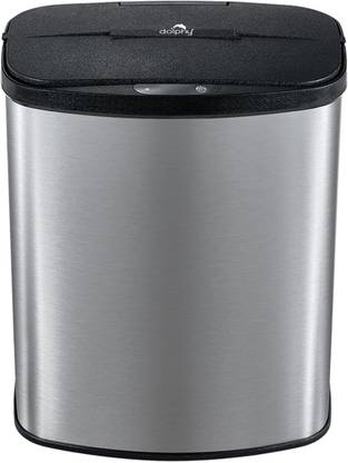 DOLPHY 8 Ltr Infrared Touchless S.S Trash can Trash/Waste Bins For Home ...