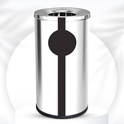 Mofna Ash Can Dustbin (80L, 14"x28" Inch, Silver) – Large Steel Garbage ...