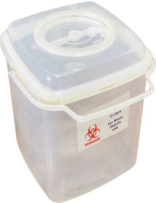KITHANIA Bio medical sharp container puncture proof 5 ltr white(CE ...