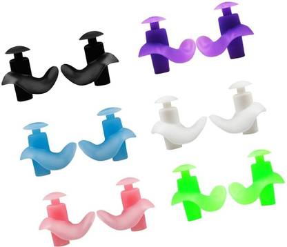 earplugs 6 Pair LR silicon earplug for swimming, Bathing, Pool ...