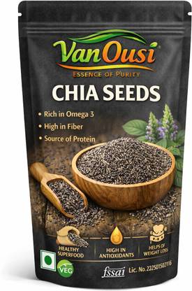 VAN OUSI Premium Natural Chia Seeds | High In Protein & Fiber Chia ...