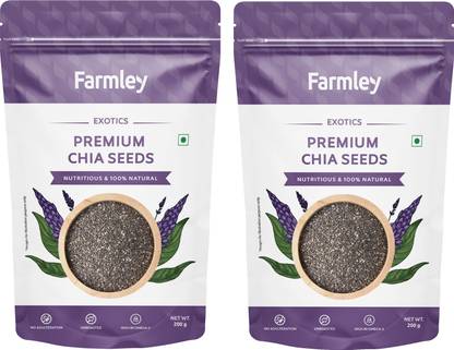 Farmley Premium Chia Seeds 400g (Pack of 2- Each 200g) Chia Seeds Price ...