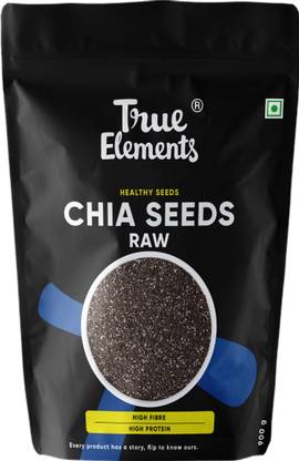 True Elements Raw Chia Seeds for weight loss with Omega 3, Zinc & Fiber, Calcium Rich Chia Seeds ...
