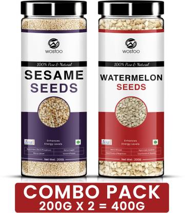 Wostoo Sesame Seed & Watermelon Seed High Fibre & Protein, Nutritious ...
