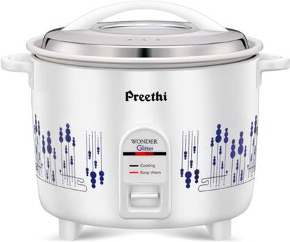 Preethi Glitter E 2.2 Ltr (Double Pan) Rice Cooker, Egg Boiler, Egg ...