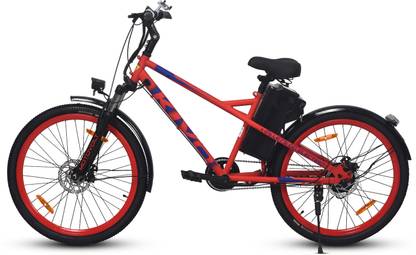 Motovolt KIVO Standard Normal Range 26 inches Single Speed Lithium-ion (Li-ion) Electric Cycle ...