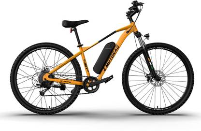 EMotorad T-REX AIR Sundown Yellow 29 inches 7 Gear Lithium-ion (Li-ion) Electric Cycle Price in ...
