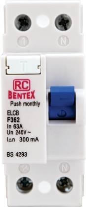 RC BENTEX RCCB / ELCB 63A DP, Standard Type, 240V X04R000006 MCB Price ...