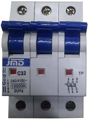 jmD Gold 32A C Curve TP Three Pole MCB JMD32ATP MCB Price in India ...
