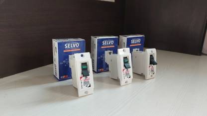 Selvo C-6A Single Pole Flush Mounted (Screw Type) Mini MCB (PACK OF 3 ...