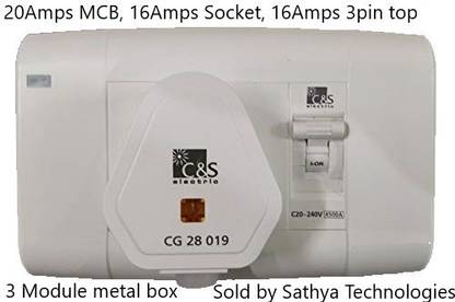 C&S Power Unit Combo 20A MCB protected Socket CS26402W MCB Price in ...