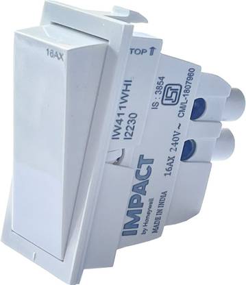 Honeywell 16AX One Way Switch - 1 Module (Pack of 10) 16 A One Way ...