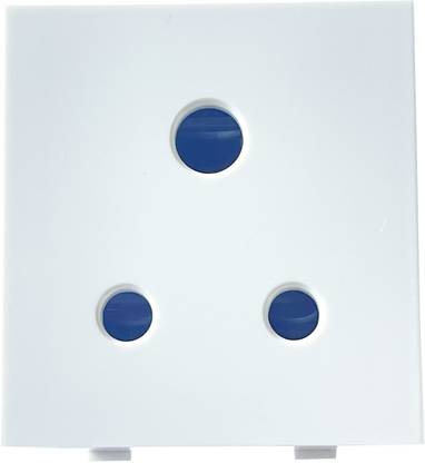 Honeywell 6A Round 3Pin Socket with Shutter (ISI Marked) 2 Module (Pack ...