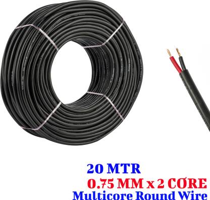 SUPER GEC 0.75 x 2 Core, 20 MTR Multi Core CCR Copper wire (Gauge 11 No ...