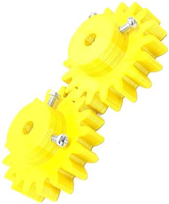 INVENTO 2pcs 3D Printed Plastic Spur Gear 18 Teeth, 50mm dia, 10mm ...