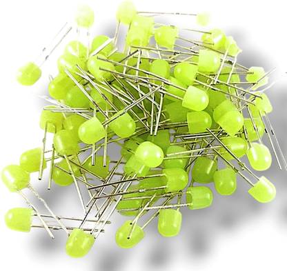 AVISRI (Pack of 100) 4.8mm 360⁰ COOL GREEN LED Light Electronic Hobby ...