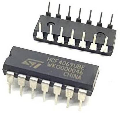 Ihc 4069 CMOS hex inverter DIP-14 IC (PACK OF 5) Electronic Components Electronic Hobby Kit ...