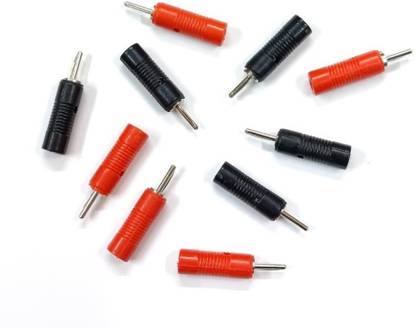 ERHIndia 2mm Banana Pin Connector Male Red Black 5 Pcs Red and 5 Pcs ...