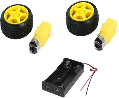 Technical hut 2 Pairs Dua Shaft BO Motor and Tyre with li ion battery ...