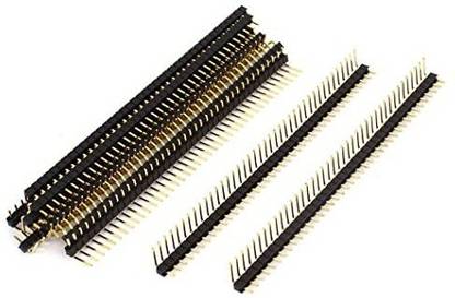 Aktronics Right Angle Single Row 40-pin 2.54mm Gold Tone Male Header ...