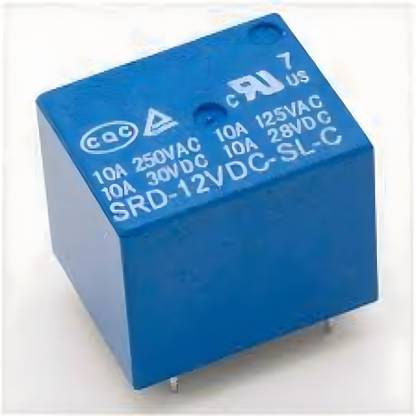 R&D 12V DC Power SugarCube Relay SRD-12VDC-SL-C 5 Pin PCB Pack of 1 ...