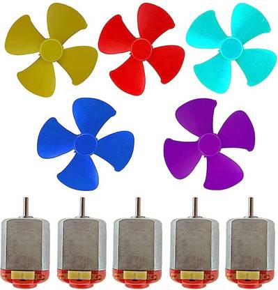 ERH India DC Motor + Fan Combo Mini Electric Motor Electric Toy Cars ...