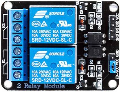 Ihc 12V 2Ch 10A Relay Module Electronic Components Electronic Hobby Kit ...