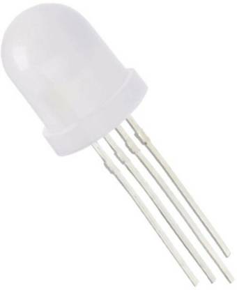 RANVIRKAR 8mm Common Anode 4 Pin Tri Color Diffused Light Lamp LED ...