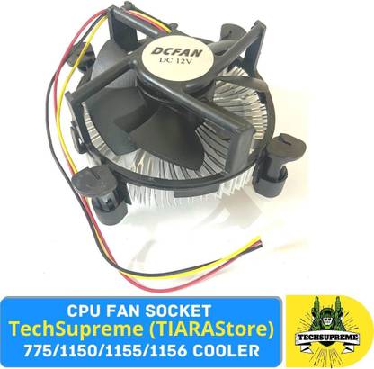 TechSupreme CPU Fan socket 775/1150/1155/1156 Cooler Electronic ...