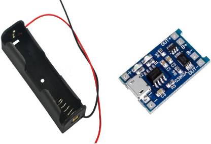 Technical hut Li ion Holder With TP4056 Charging Module Educational ...