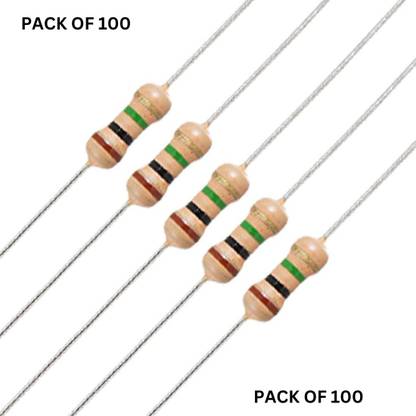 MAG BEE 1M ohm 0.25W Watt ±5% Tolerance Carbon Film Resistor Pack of ...