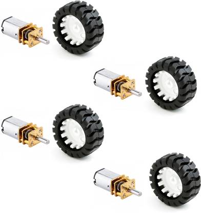 Electrobot N20 Micro Gear Motors with Wheels (Set of 4) Motor Control ...