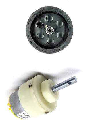 INVENTO 1pcs 6V - 12V 5 Kg-cm 60 rpm DC Metal Geared Motor with 95mm x ...