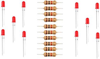 Technical hut 5mm Red LED with 1K ohm Resistor Educational Electronic ...