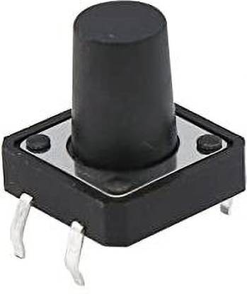Electronic Spices 12 X 12 X 12mm Black Color Tactile Momentary Push ...