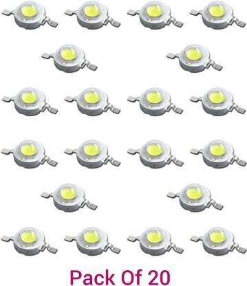 Illuminator Pack of 20 - 3W High Power SMD LED Chip white Light ...