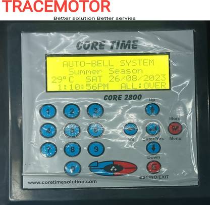 TRACEMOTOR AUTOMATIC SCHOOL BELL TIMER CORE2800 Programmable Electronic ...