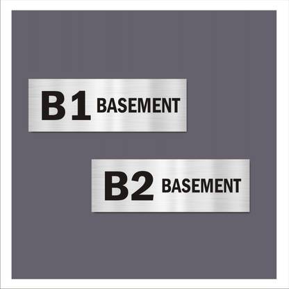 Mindcraftz Basement Floor Sign Board Silver Color Emergency Sign Price ...