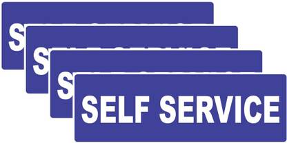 VAAIMAI Self Service Sticker, Vinyl UV Printed, 12X4 IN, Safety Signage ...