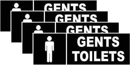 VAAIMAI Gents Toilet Sticker, Glossy Sticker, UV Protected, Self ...