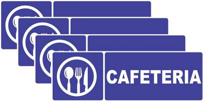 VAAIMAI Cafeteria Sticker, Vinyl UV Printed, 12X4 IN, Safety Signage ...