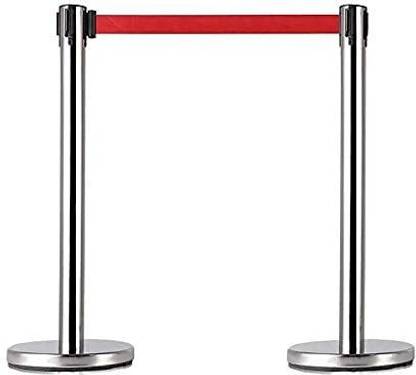 ShoppersHub PNQ Set of 2 Poles SS Q Manager Barrier Barricade with ...