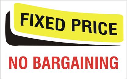 signEver Fixed Price No Bargaining Sign Board For Factory Lodges Banks ...