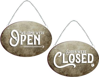 Blue Finch Welcome we're Open Sorry we're Close Emergency Sign Price in ...