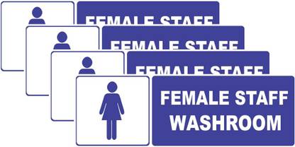 VAAIMAI Female Staff Washroom Sticker, Vinyl UV Printed, 12X4 IN ...