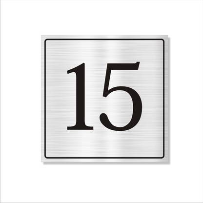 Mindcraftz Number 15 Silver color Acrylic Sign Board Medium 14 x 14 ...