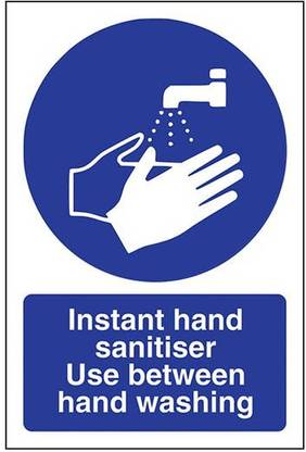 RLDigitalUnits Instant hand sanitiser use between hand washing sign ...