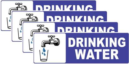 VAAIMAI Drinking Water Sticker, Vinyl UV Printed, 12X4 IN, Safety ...